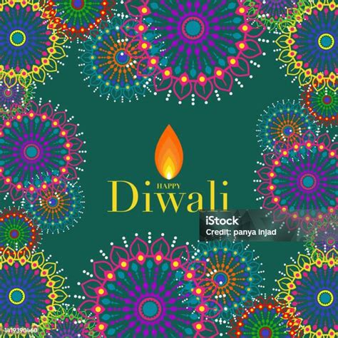 해피 디왈리 디파발리 또는 디파발리 인도 축제 축하 평면 디자인 가네샤에 대한 스톡 벡터 아트 및 기타 이미지 가네샤 계절 기도하기 Istock
