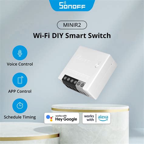 SONOFF MINIR WiFi DIY Two Way Smart Switch EWeLink APP Timing Control Smart Scene Shopee