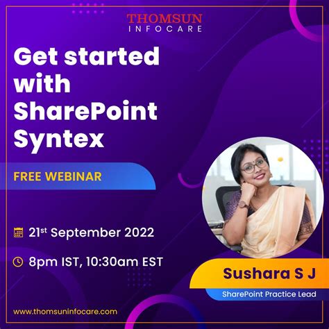 Thomsun Infocare On Linkedin Getstarted Sharepoint Register Freewebinar