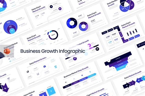 增长信息图表演示ppt模版 Pptx 云瑞设计
