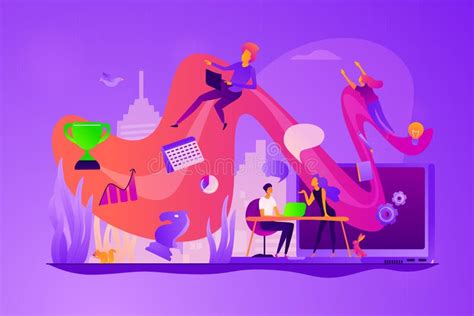 Workflow Concept Vector Illustration Stock Vector Illustration Of