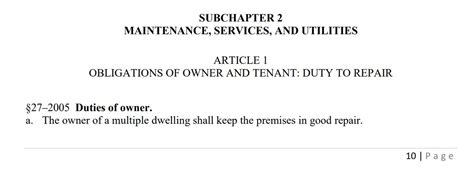 Nyc Housing Maintenance Code