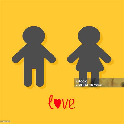 남자와 여자 아이콘 남성 여성 기호입니다 성별 기호 사랑 카드입니다 고립 된 노란 배경 평면 디자인 가정의 방에 대한 스톡 벡터 아트 및 기타 이미지 Istock