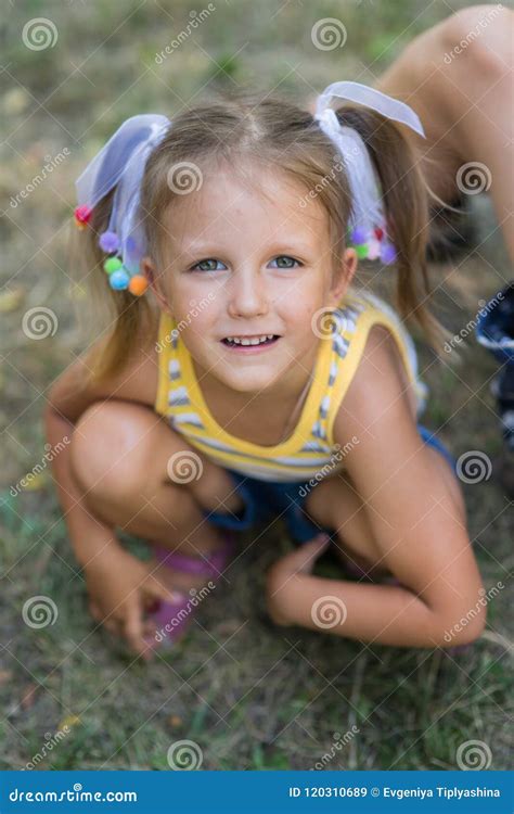 Portrait Of A Four Year Old Girl Stock Image Image Of Cute Holding