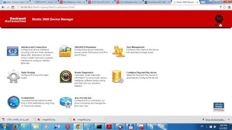 Web Interface Of Stratix 5900 Service Router The Ip Address Interface