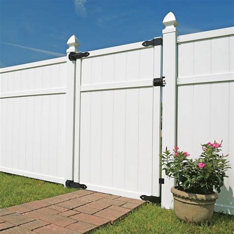 Catalyst Brighton 6 Ft H X 3 Ft To 5 Ft W White Vinyl Fence Gate Kit