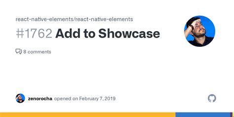 Add To Showcase · Issue 1762 · React Native Elements React Native Elements · Github