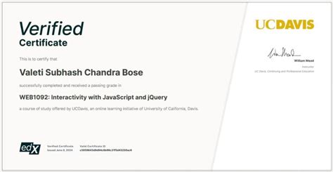 Subhash Valeti On Linkedin Edx Javascript