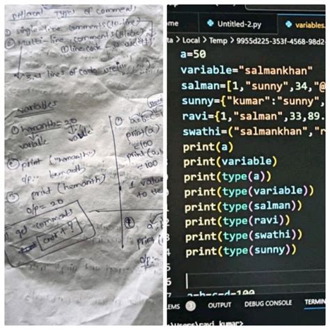 Ravikumar Kosgi On Linkedin Day 2 Variables And Types Of Comments Chakrapani Putcha
