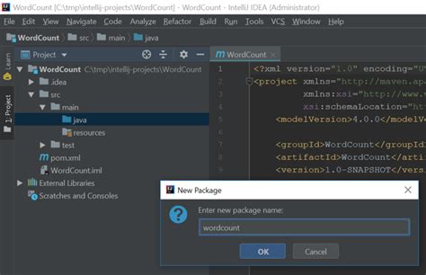 membuat dan menjalankan aplikasi hadoop mapreduce dengan intellij idea