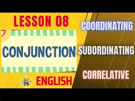 CONJUNCTION Lesson Types With Examples English Grammar Learnenglish ImKamran