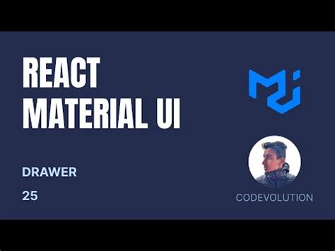 React Material UI Tutorial Drawer YouTube