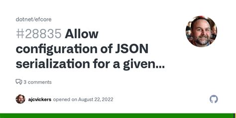 allow configuration of json serialization for a given property in the
