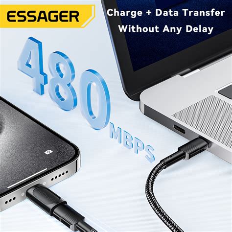 Essager Type C Ios Otg Ip A Usb Mbps Shopee Thailand