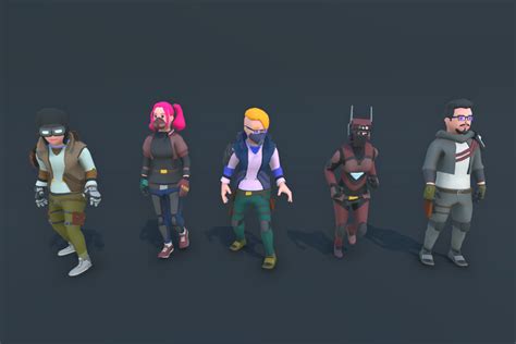 Customizable 3d Sci Fi Characters
