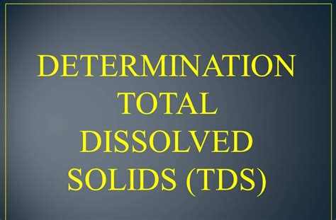 Determination Total Dissolved Solids Tds In Water Sample Chemistrylife99