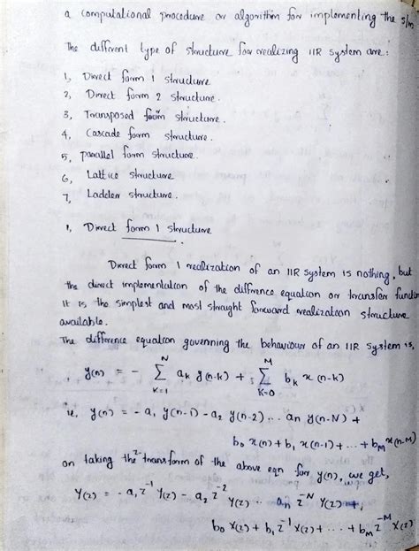 Solution Direct Form 1 Structure For Realisation Of Iir System Studypool