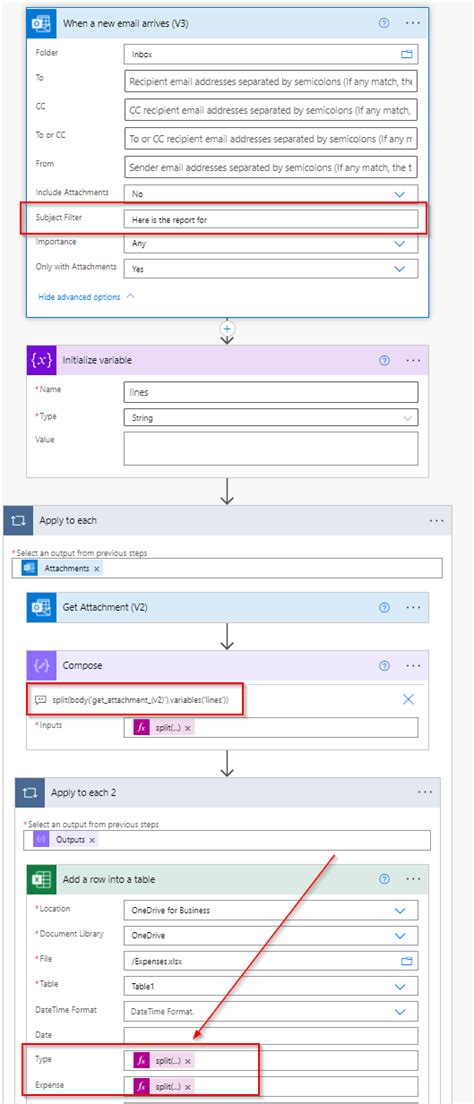 Solved Parse Text From Email Attachment And Add Row Into Power