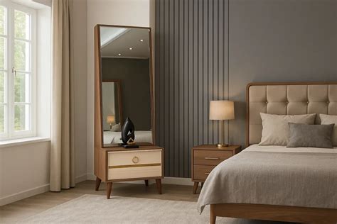 میز آرایش با آینه قدی؛ 10 میز توالت با آینه مناسب اتاق خواب