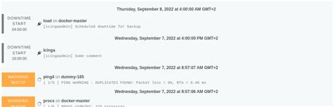 events in history not grouped by day anymore · issue 4906 · icinga