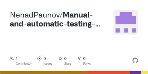 GitHub NenadPaunov Manual And Automatic Testing For Site JPetStore Demo
