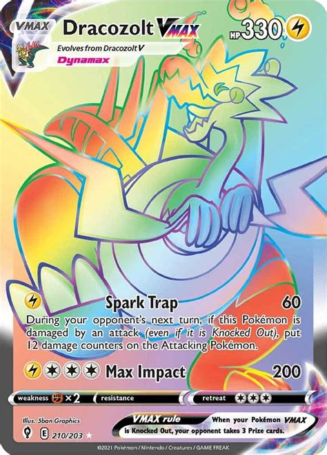 Dracozolt Vmax 210 Prices Pokemon Evolving Skies Pokemon Cards