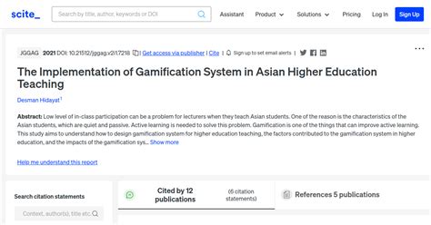 The Implementation Of Gamification System In Asian Higher Education