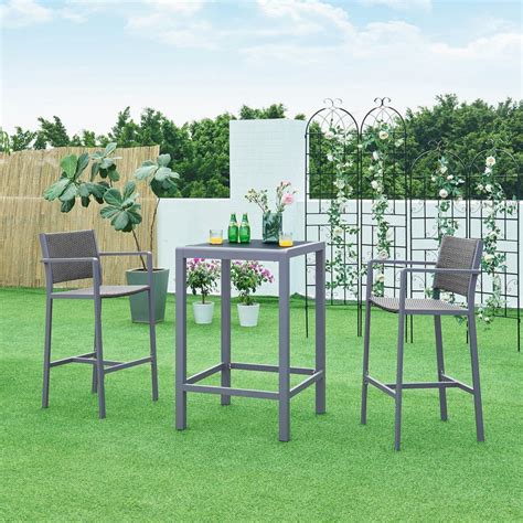 Casa Pro Gartenbar Set Set 3 Tlg 1 Tisch 2 Stühle Avise« Bartisch Mit 2 Barstühlen
