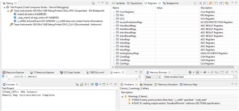 CCS LAUNCHXL F S Why Warning Type D Entry Point Symbol Other Than C Int