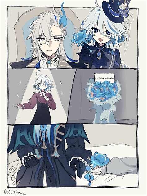 Furina And Neuvillette Genshin Impact Drawn By Fanz Danbooru