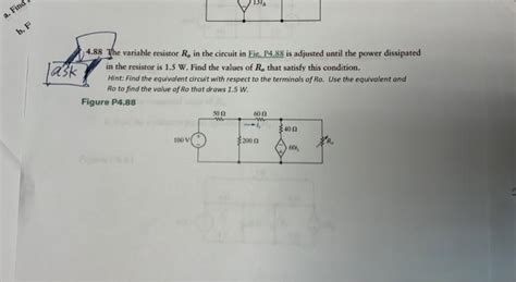 [solved] 4 88 the variable resistor r0 in the circuit in f