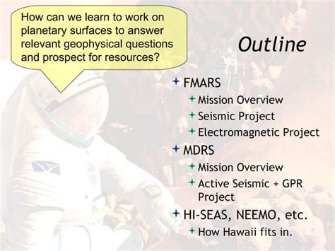 In Situ Resource Utilization By Humans In Planetary Analog Environments PPT