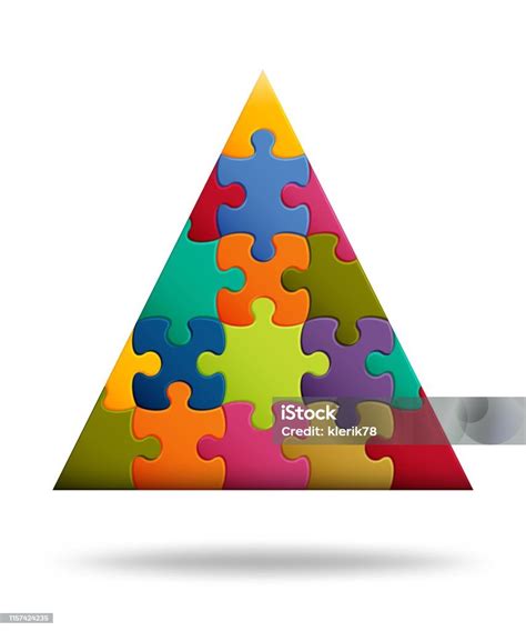 많은 다채로운 조각 직소 퍼즐 배경 추상 모자이크 템플릿입니다 삼각형 모양입니다 벡터 그림입니다 3차원 형태에 대한 스톡 벡터 아트 및 기타 이미지 Istock