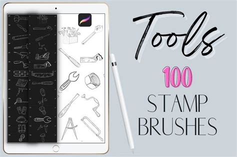 Procreate Construction Tools Stamps Graphic By Calcool · Creative Fabrica