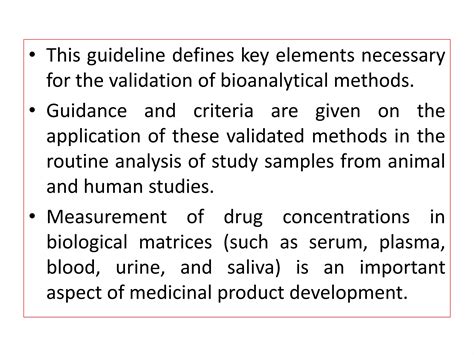 Bioanalytical Method Validation Emea PPTX