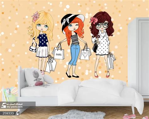 پوستر دیواری اتاق کودک طرح دختر کوچولو ها ، پوستراتاق دختر