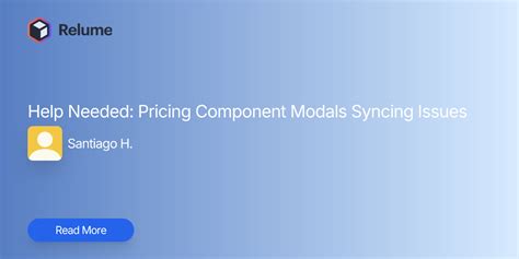 Help Needed Pricing Component Modals Syncing Issues Relume Community