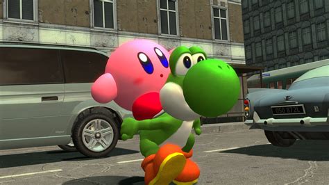 Kirby Riding On Yoshi By Redkirb On Deviantart