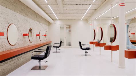 Pastel Colours And Textured Concrete Decorate Stockholm Hair Salon
