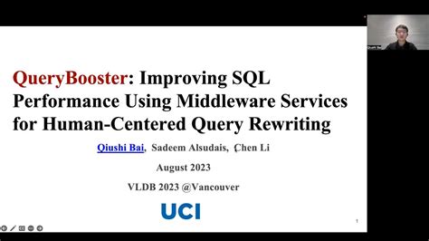 Querybooster Improving Sql Performance Using Middleware Services For Human Centered Query