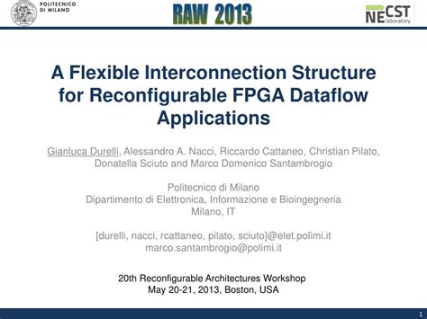 ppt a flexible interconnection structure for reconfigurable fpga