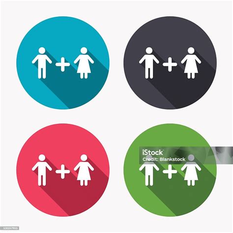 Couple Sign Icon Male Plus Female Lovers Stock Illustration Download