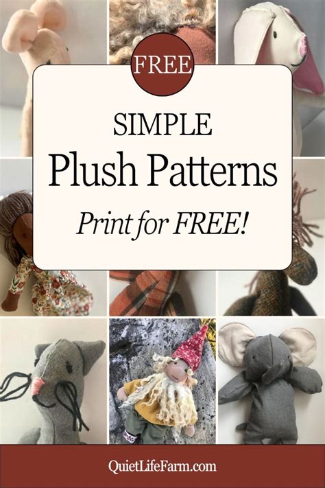 Plush Sewing Patterns Free Doll Patterns Free Plush Pattern Free