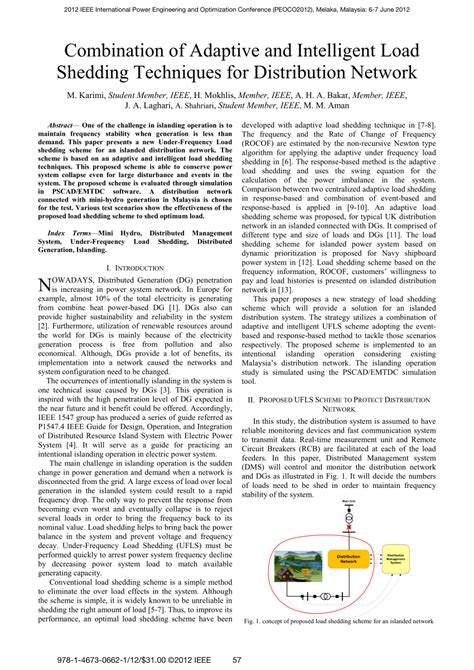 Pdf Combination Of Adaptive And Intelligent Load Shedding Techniques