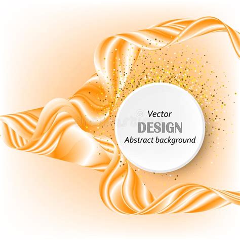 Abstract Orange Color Wave Design Element Abstract Smooth Color Wavy Vector Stock Vector