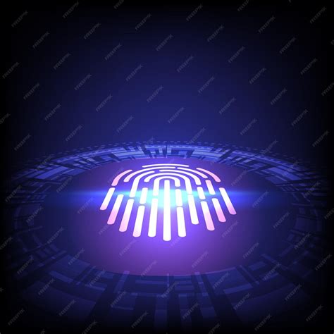 Premium Vector Fingerprint Scan Biometric Fingerprints Identification Security System Thumb