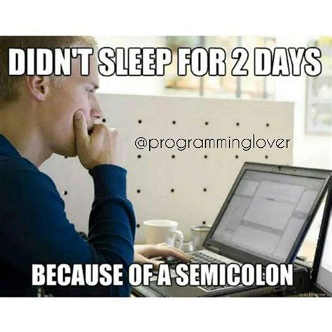 Lol Not For A Semicolon But For Similarly Dumb Mistakes Yes With Images Programing Jokes