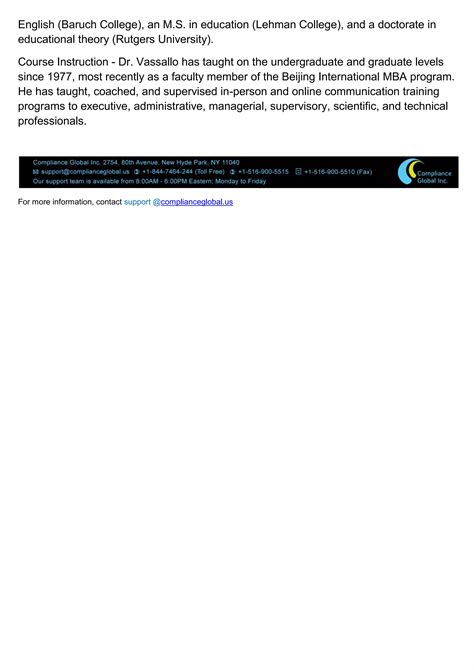 Writing High Impact Executive Summaries By Compliance Global Inc Pdf
