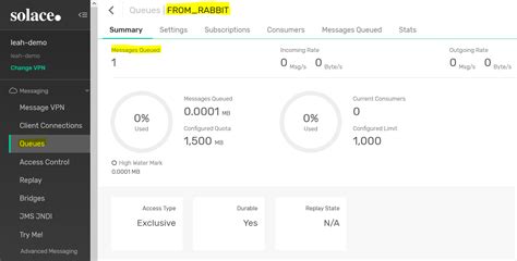 bridge data from rabbitmq to solace pubsub