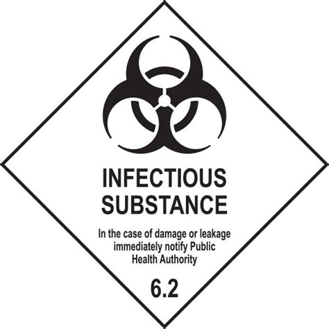 Dg Diamond Class 62 Infectious Substances Ph7 Neutralising Hazards